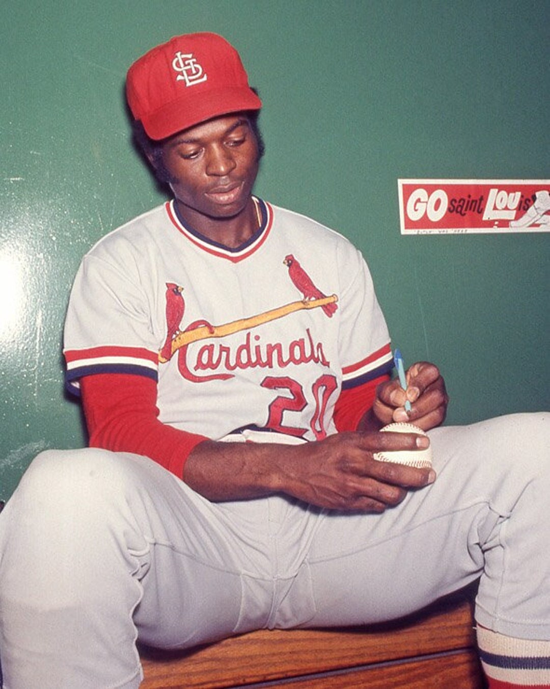 Baseball Legend LOU BROCK Glossy 8x10 or 11x14 Photo St. Louis ...