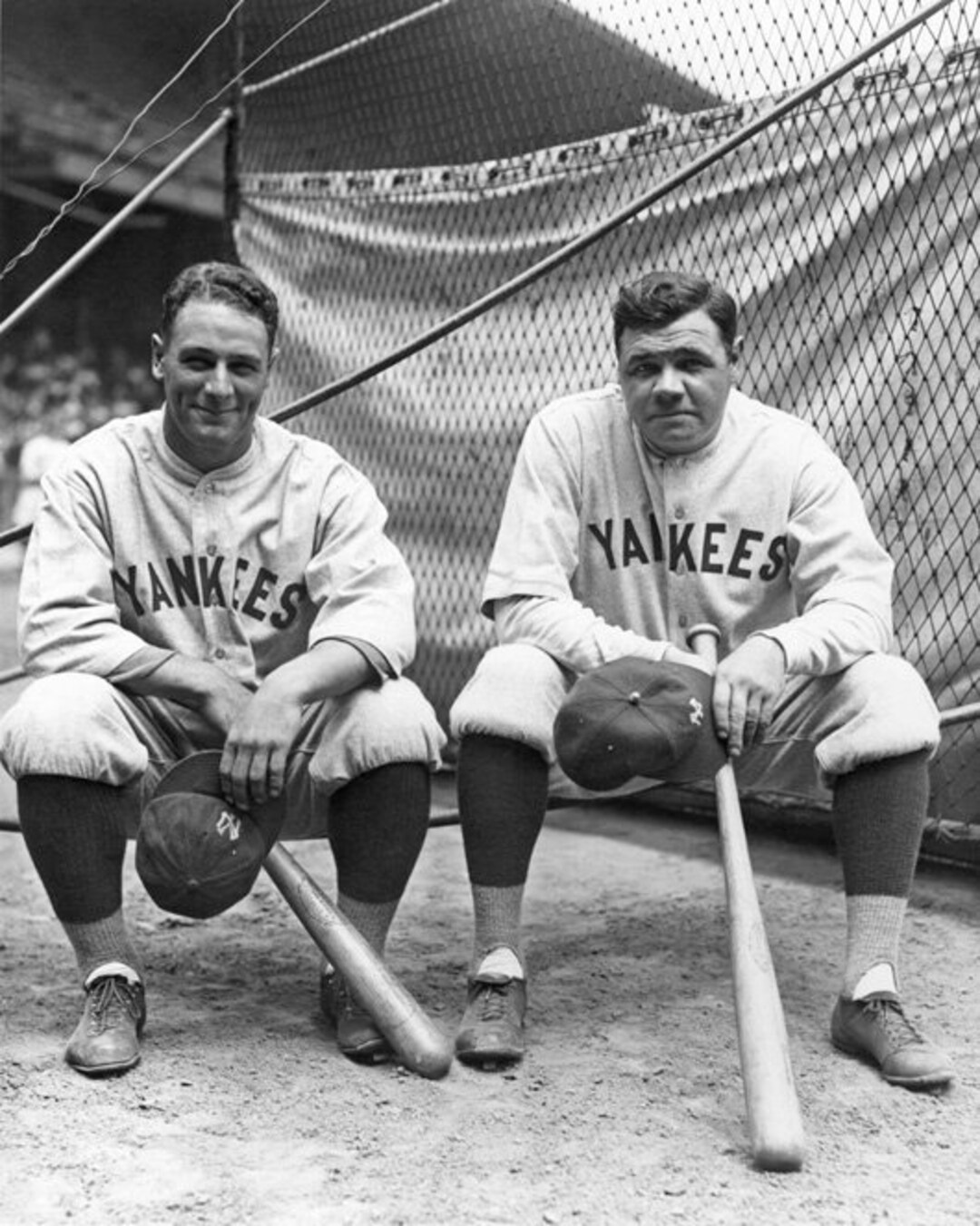 BASEBALL LEGENDS Lou Gehrig and Babe Ruth Glossy 8x10 or 11x14 Photo ...