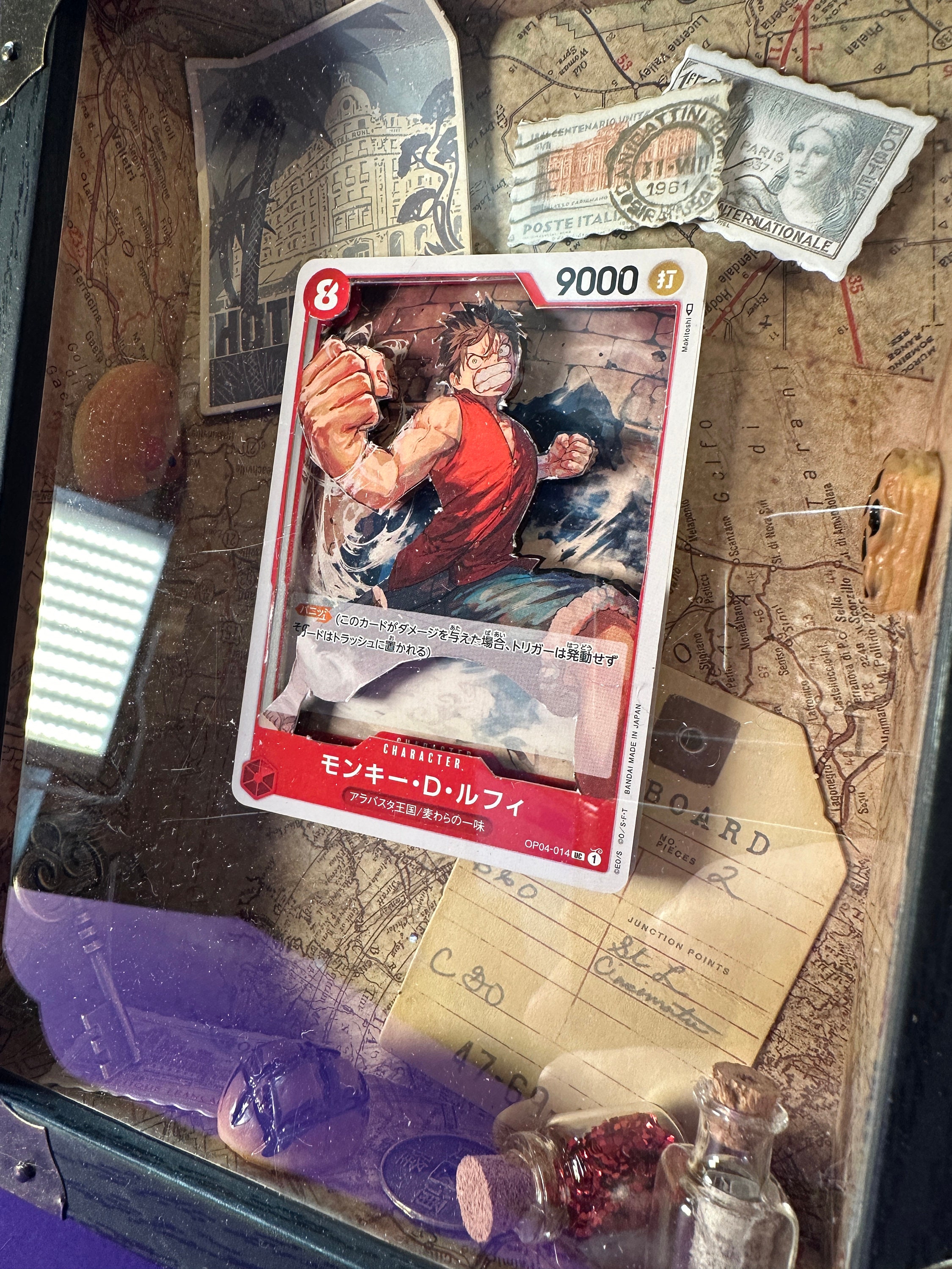 One Piece TCG 3D Shadow Boxes MAPS Edition Monkey D. Luffy - Etsy