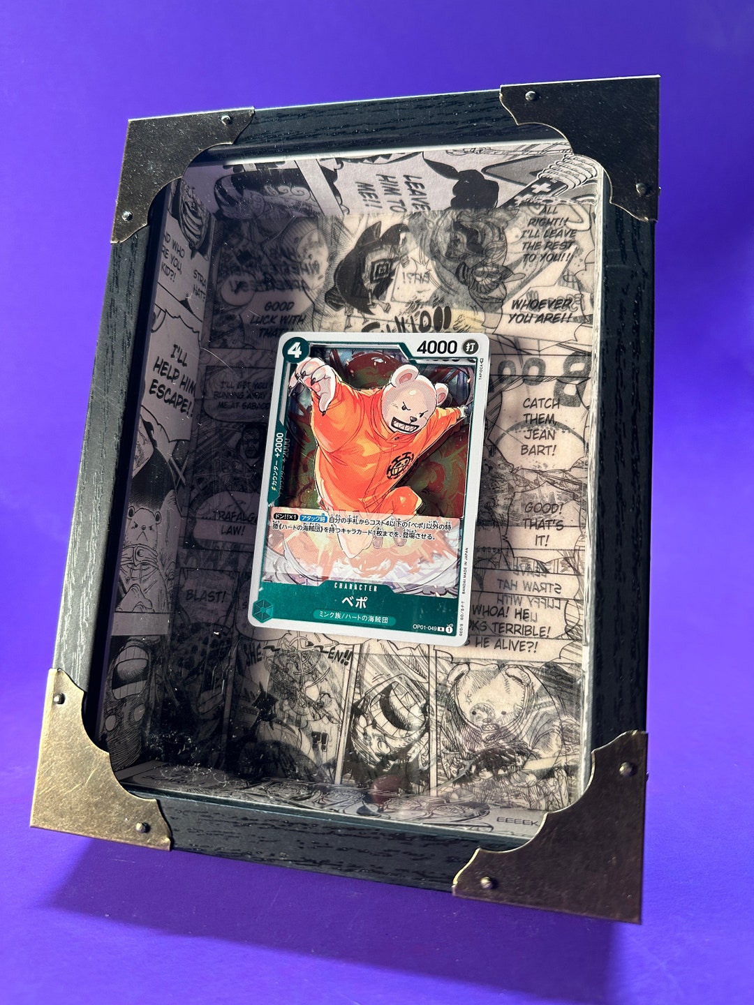 One Piece TCG 3D Shadow Boxes - Manga!! Edition - Bepo - Etsy