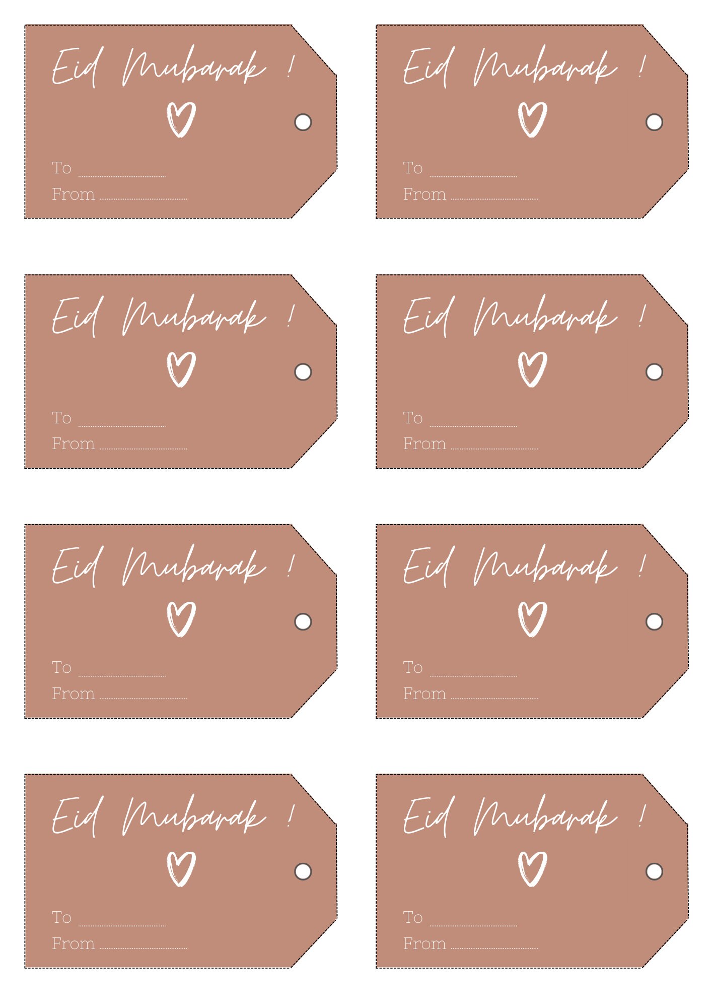 Eid Mubarak Labels to Print. Eid Mubarak Printable Label. PDF File - Etsy