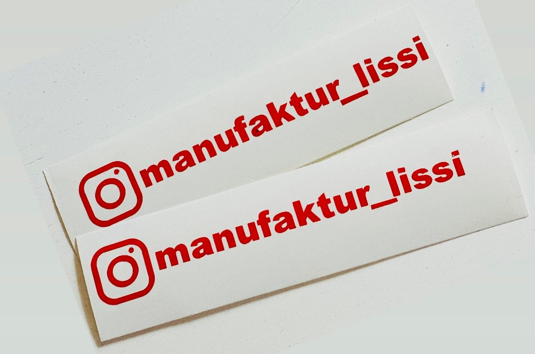 2x Instagram Stickers With Your Logo Name Car Username - Etsy