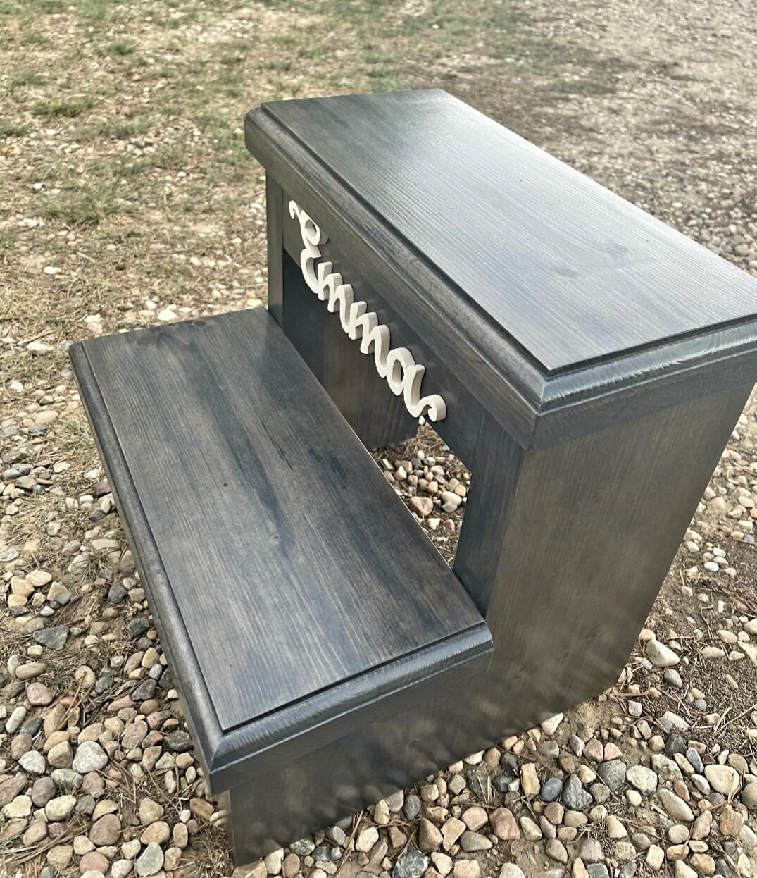 Personalized, Solid Wood, Kids Two Step Stool / Step Stool / Stepping ...