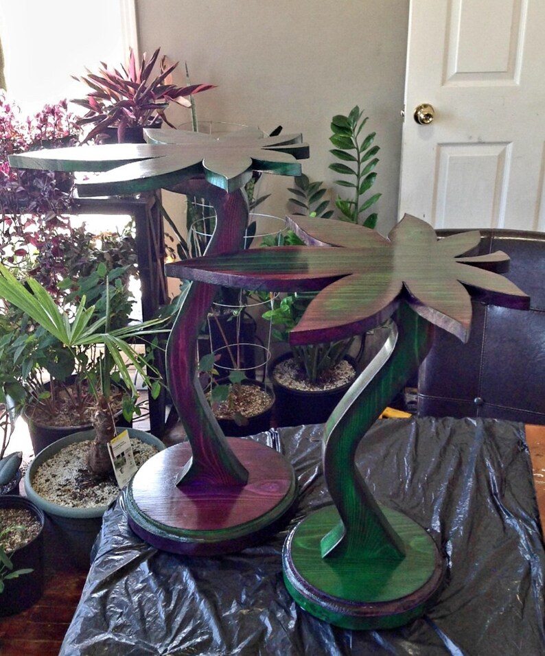 Set of Two Cannabis Leaf / Marijuana / Weed Leaf Stand / Table - Etsy