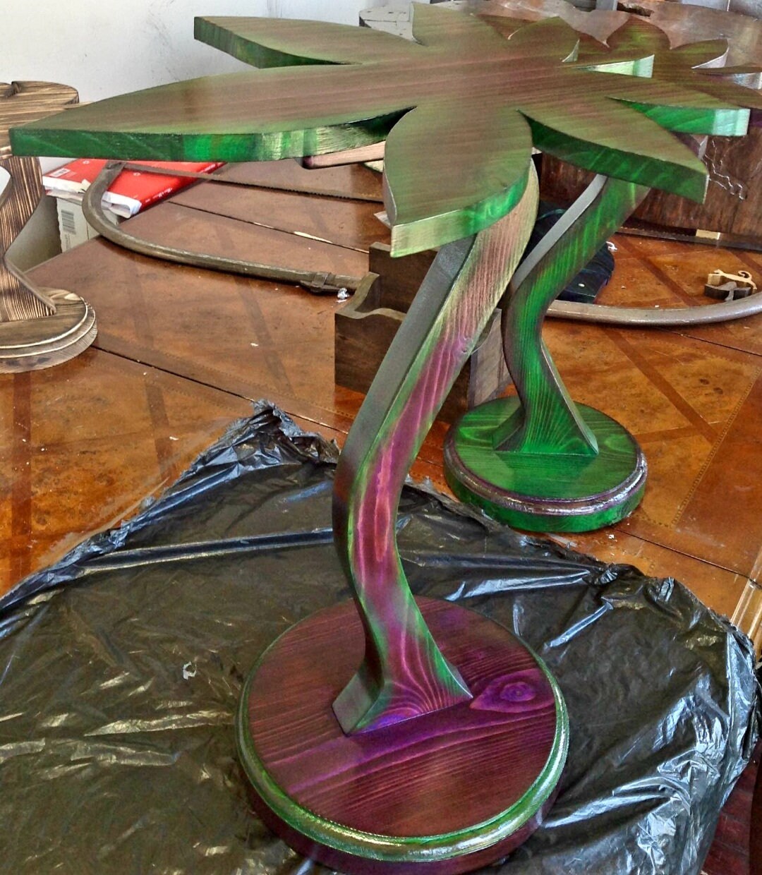 Set of Two Cannabis Leaf / Marijuana / Weed Leaf Stand / Table - Etsy