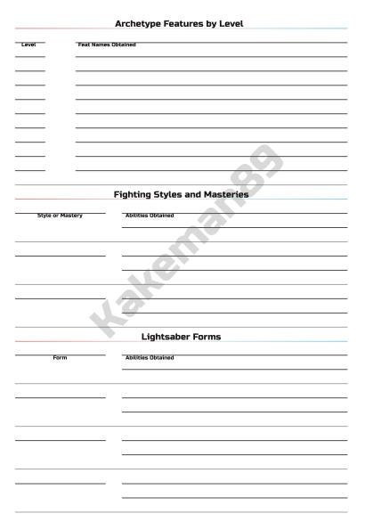 SW5E Character Journal (small Adventure) - Etsy