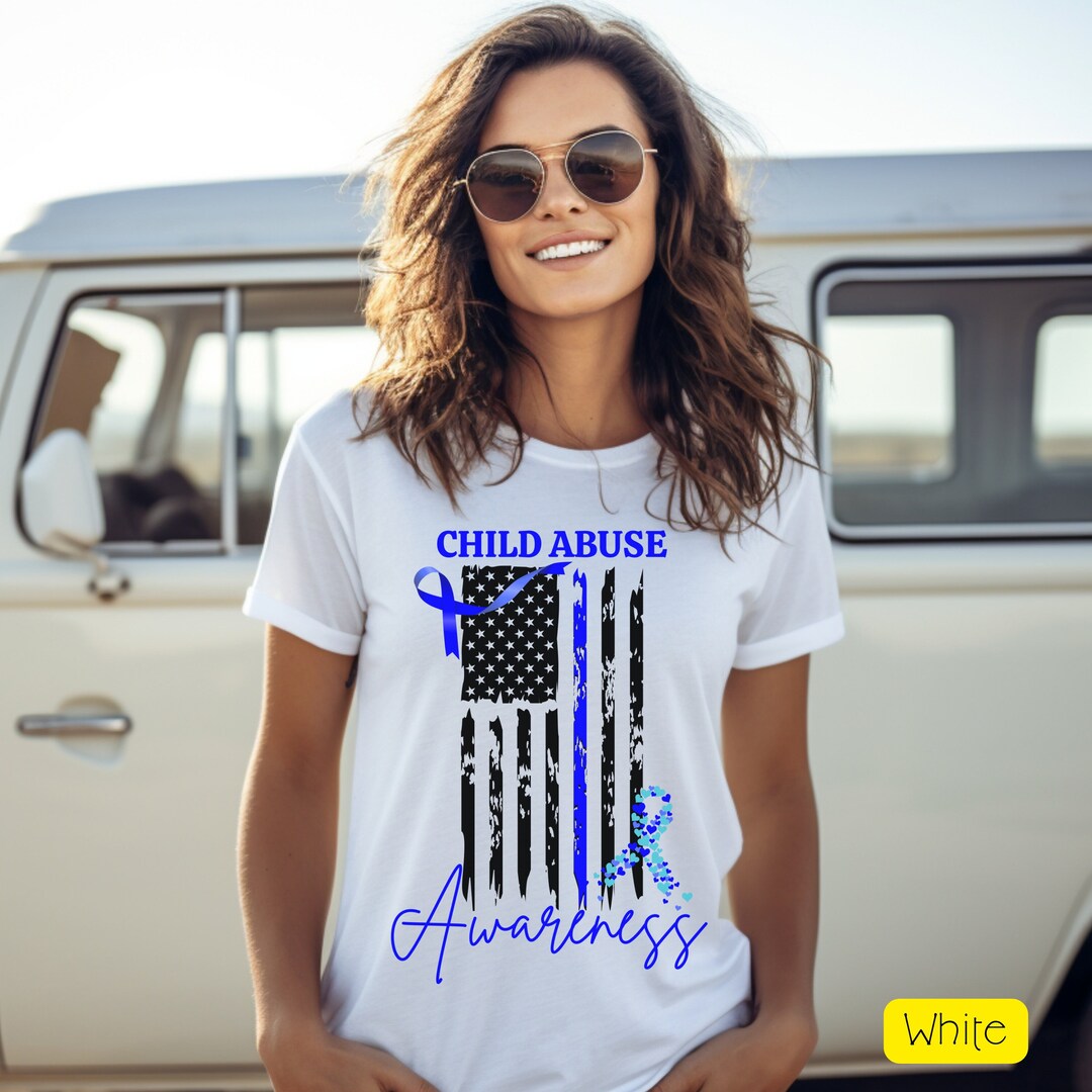 Child Abuse Awareness Shirt, Child Abuse Awareness Flag Shirt, Break ...