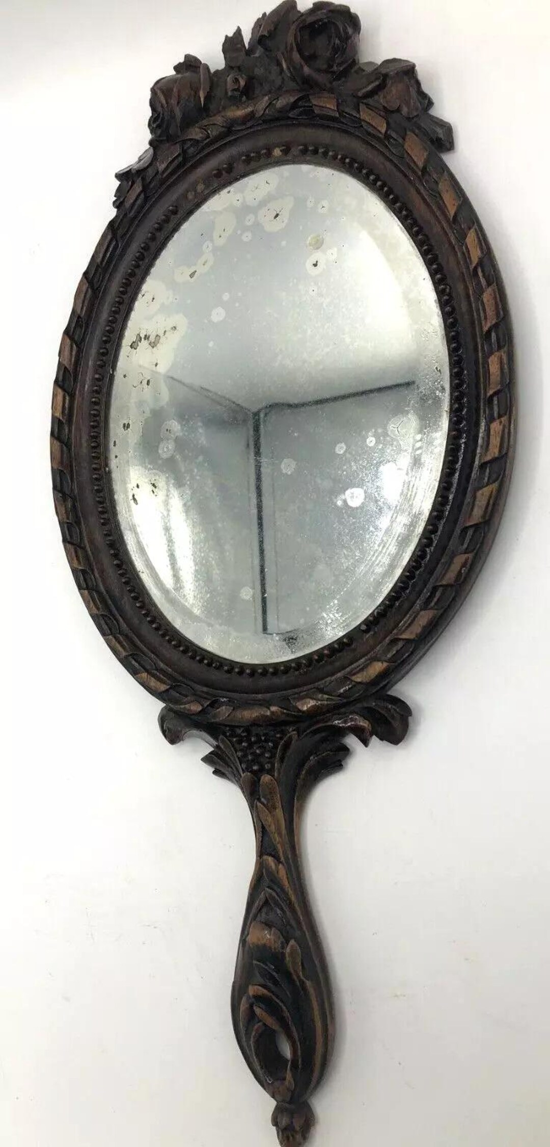Large Antique French Hand Mirror 19th Century Louis XVI - Etsy