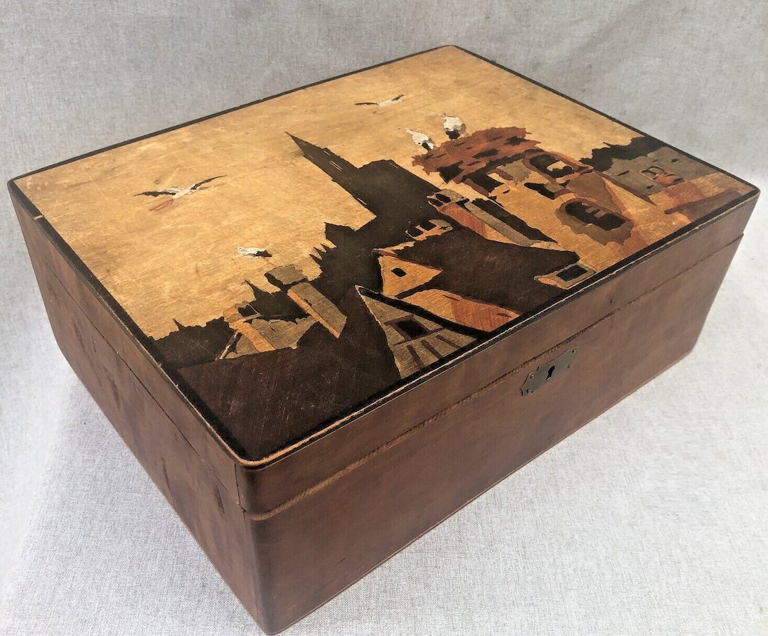 Large Antique French Artist Painting Box Mid-1900's Wood Strasbourg ...