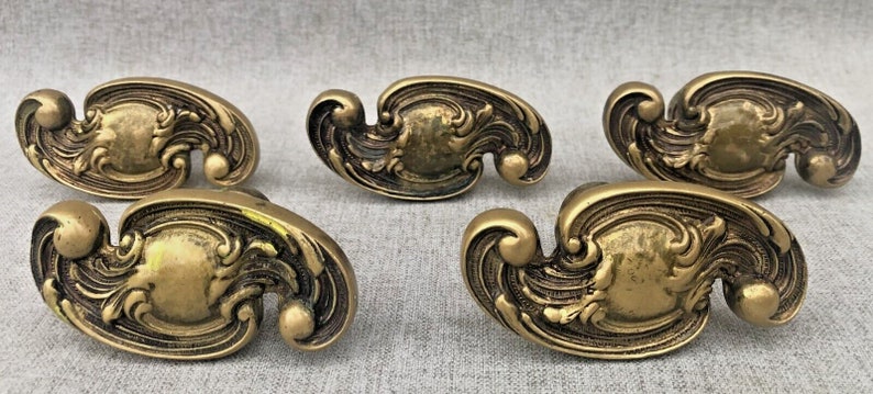 5 Antique French Door Handles Knobs Lot 19th Century Bronze Castle - Etsy