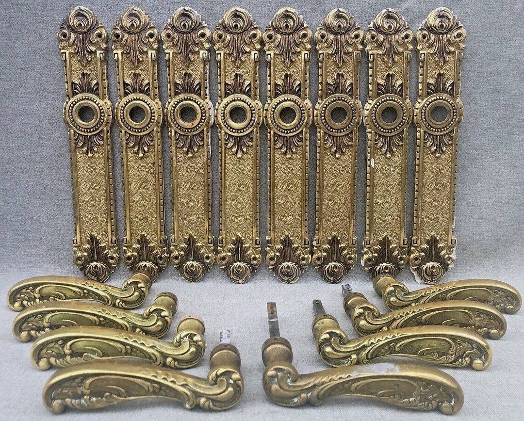 4 Antique French Door Handles Knobs Sets Mid 1900s Bronze - Etsy