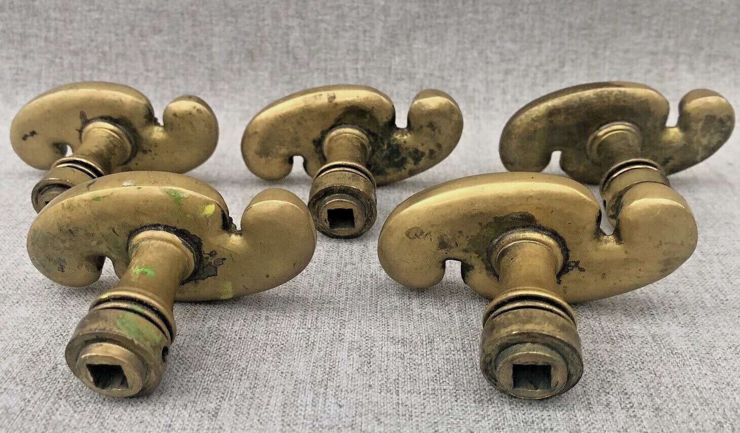 5 Antique French Door Handles Knobs Lot 19th Century Bronze Castle - Etsy