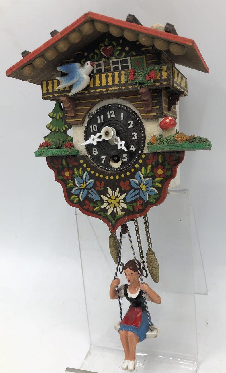 Small Vintage German Cuckoo Clock 1970's Woodwork Black Forest - Etsy