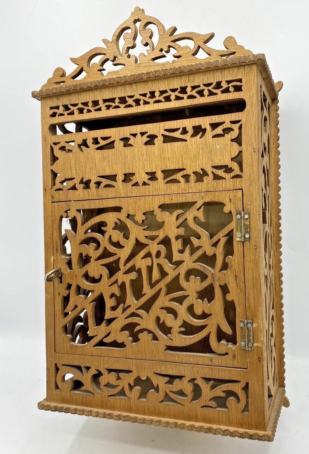 Antique French Art-nouveau Style Mailbox Mid-1900's Woodwork - Etsy