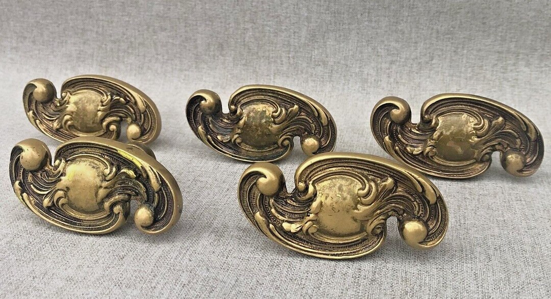 5 Antique French Door Handles Knobs Lot 19th Century Bronze Castle - Etsy
