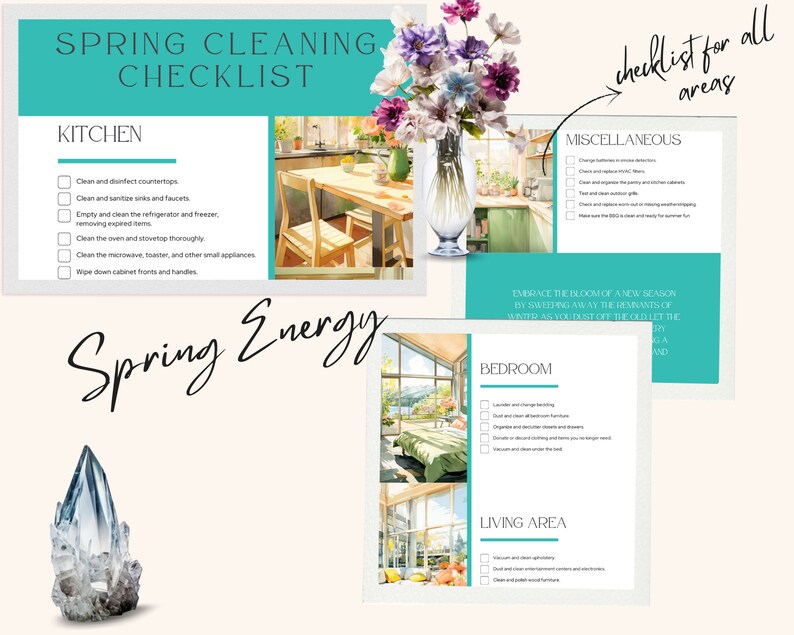 Spring Cleaning Checklist Spring Deep Cleaning Pdf Printable Whole ...