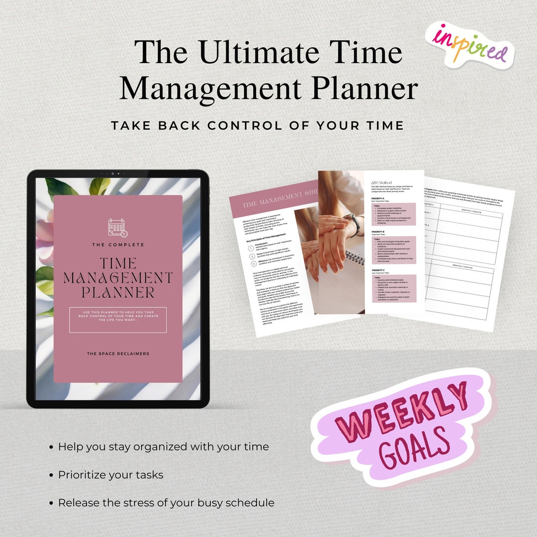 Time Management Planner | Productivity | Time Control | Plan Your Week ...