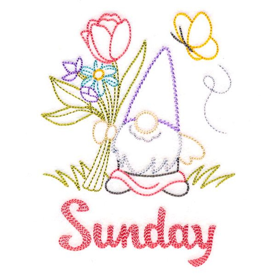 Garden Gnomes days of the Week Monday,tuesday,wednesday,thursday,friday ...