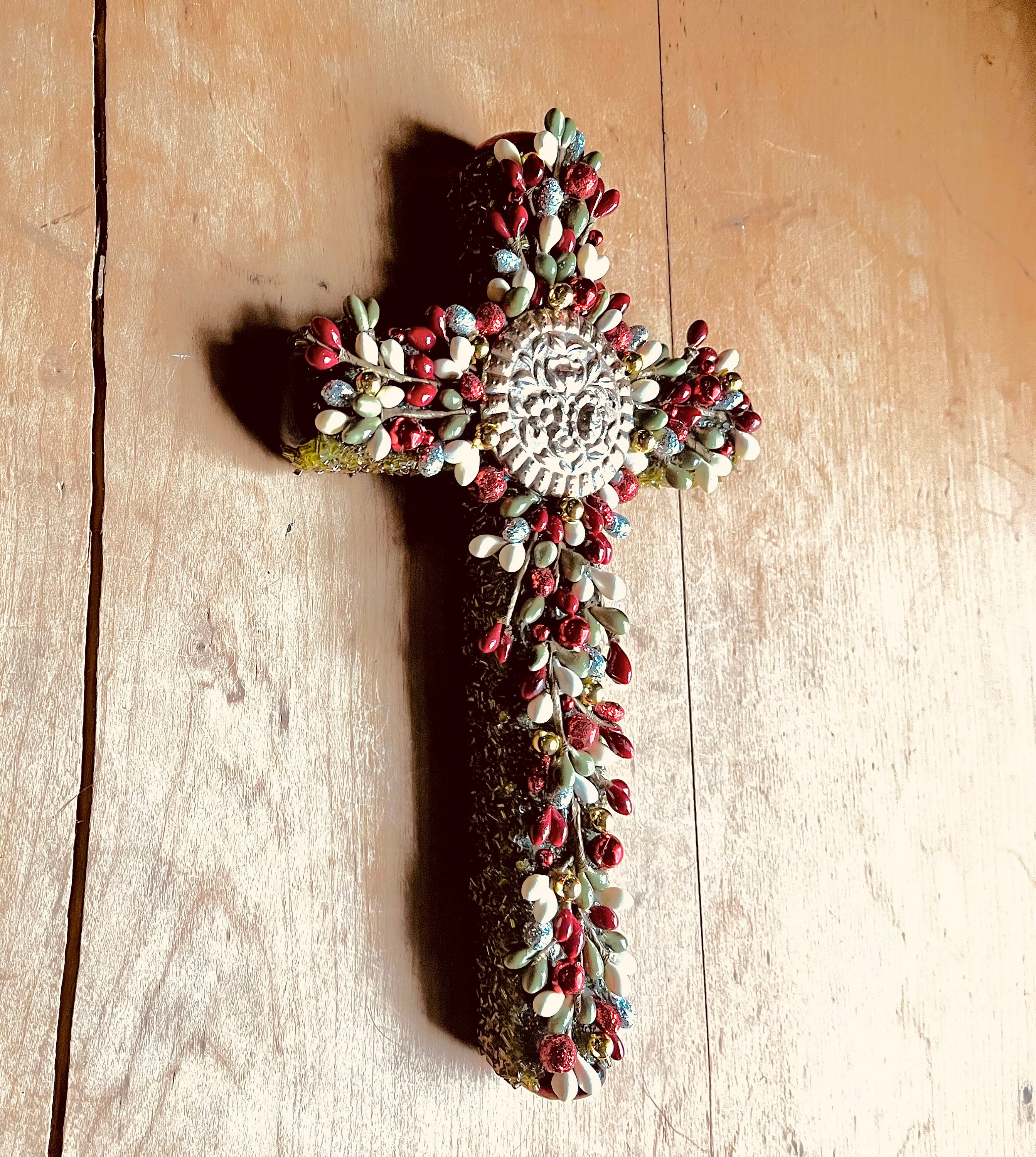 Cross, Wall Cross, Christmas Cross, Christmas Gift, One of a Kind Cross ...