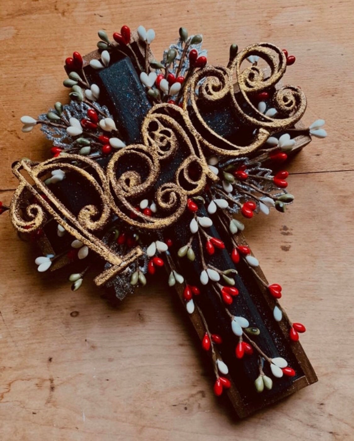 Handcrafted Peace Cross: Mixed Media Religious Gift - Etsy