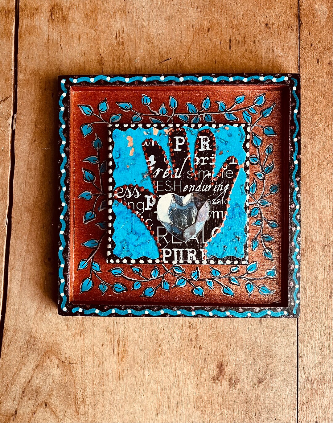 Heart in Hand, Love, Heart Art, Heart in Hand Art, Folk Art Gift, Folk ...