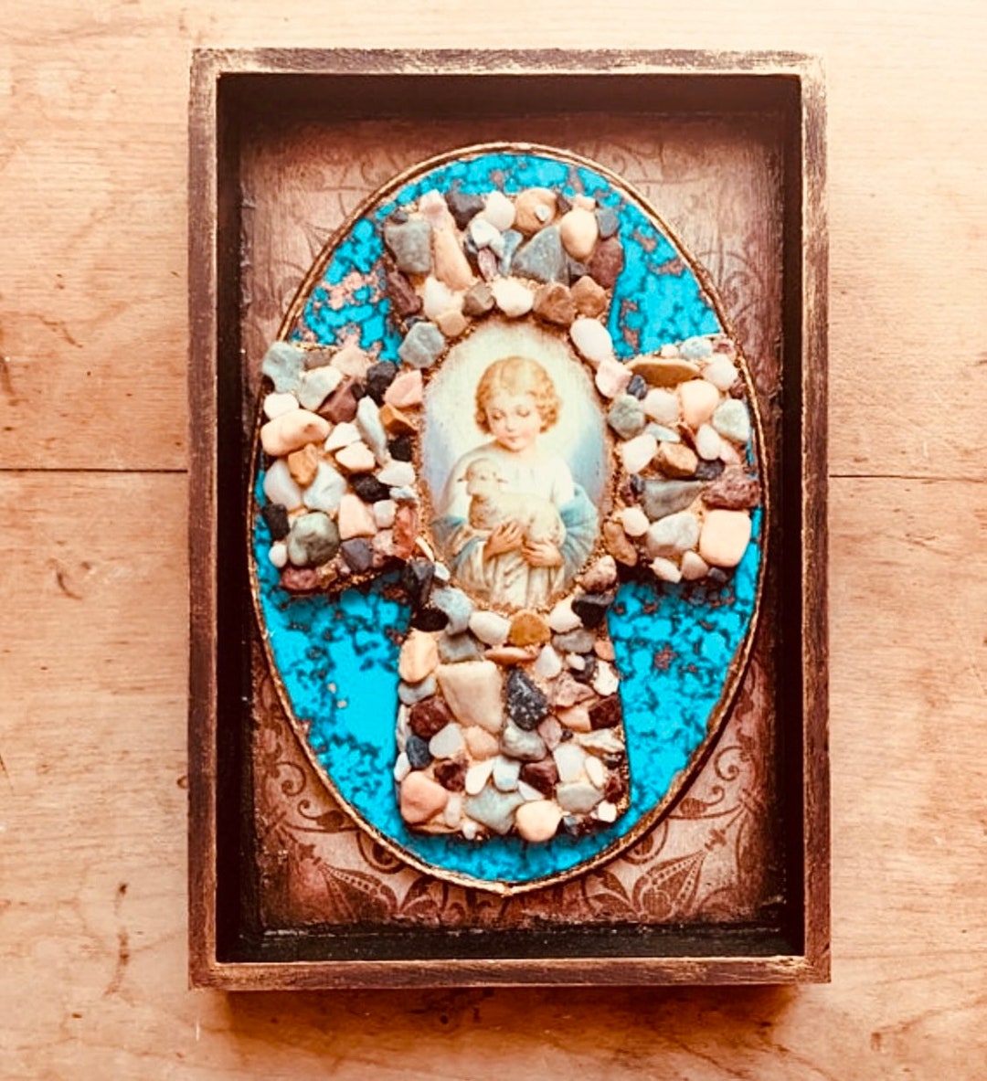 Cross Shadow Box, Wall Cross, Christ Child, Jesus, Religious Gift ...
