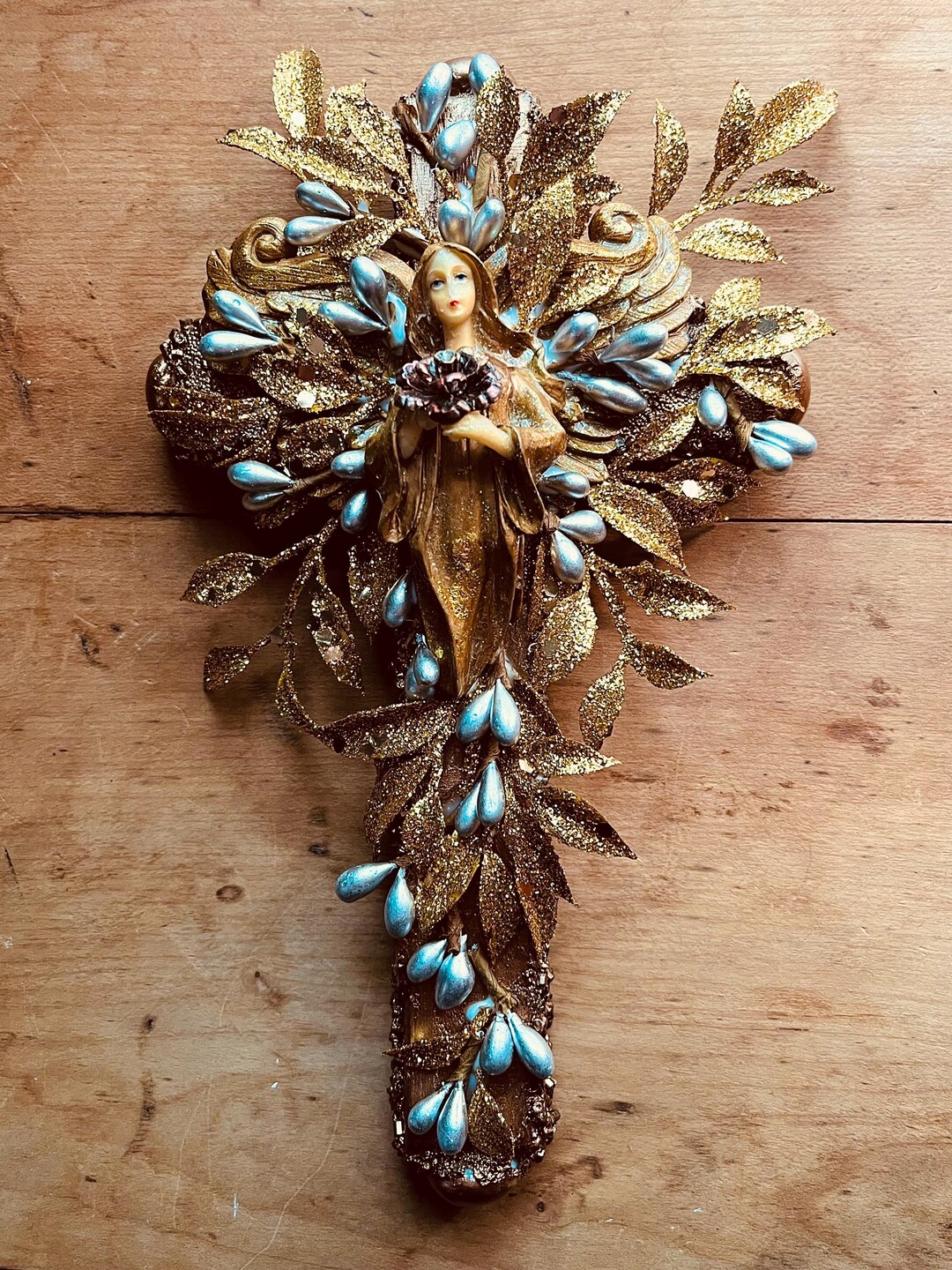 Handmade Angel Cross: Mixed Media Found Object Art - Etsy