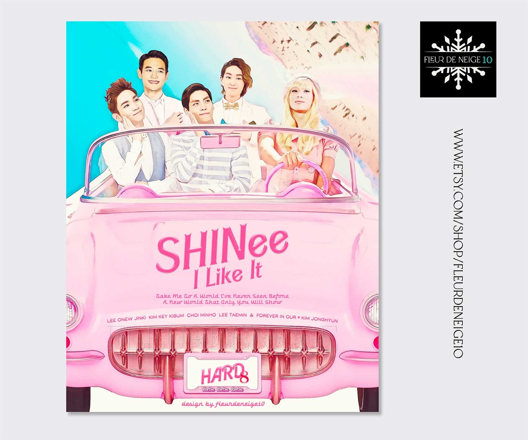 Shinee Kpop Barbie Movie Poster Art Print Watercolor Illustration ...
