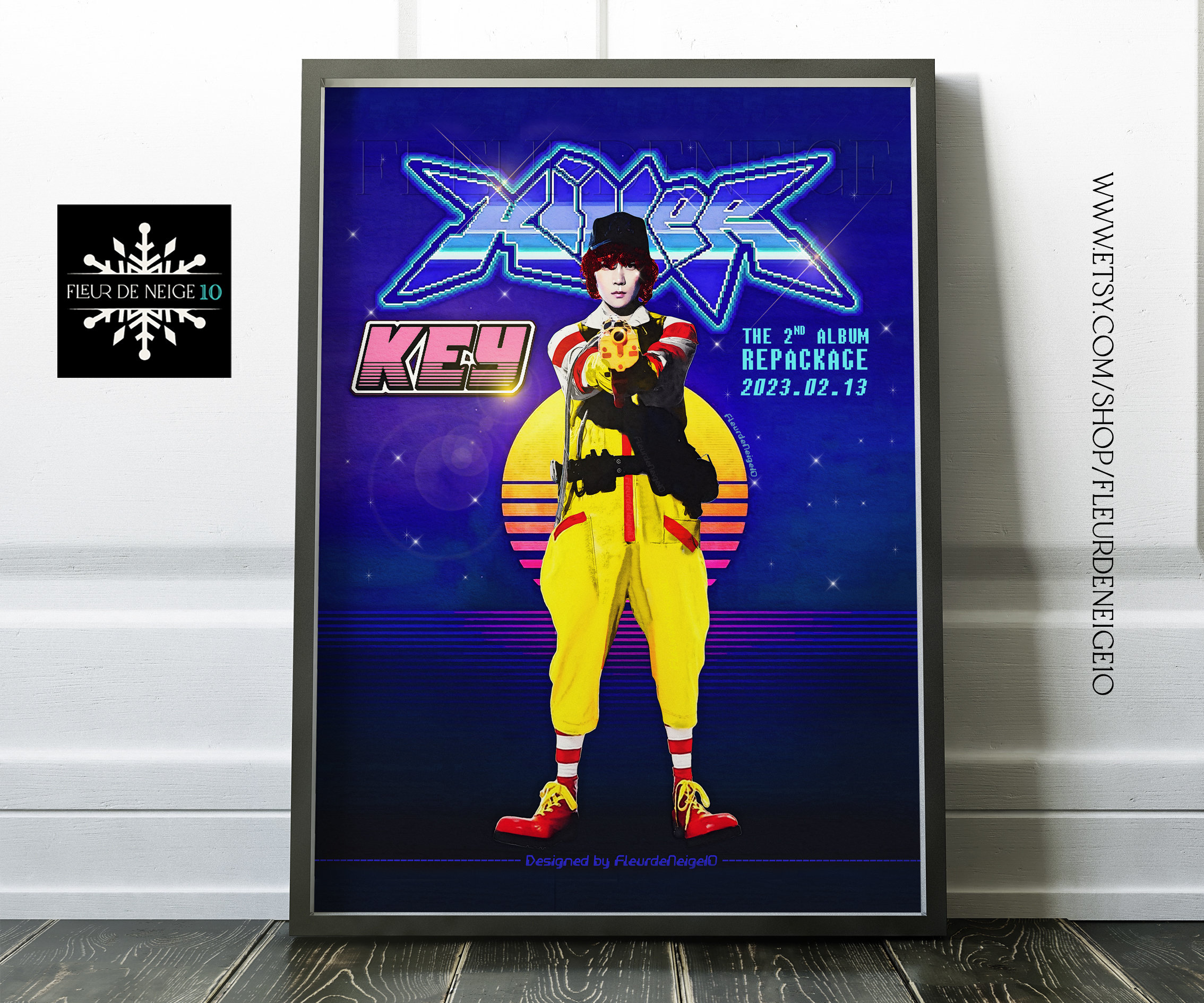 Key Kim Kibum KILLER Ronald Mcdonald's Shinee Kpop Art Print Watercolor ...