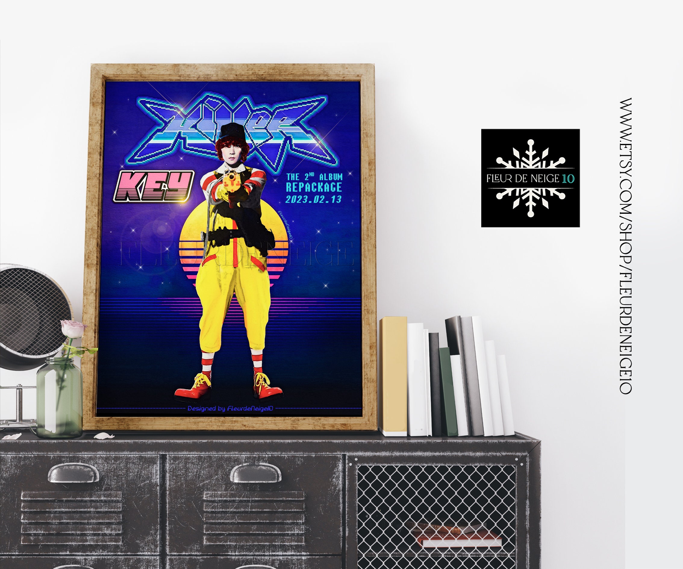 Key Kim Kibum KILLER Ronald Mcdonald's Shinee Kpop Art Print Watercolor ...