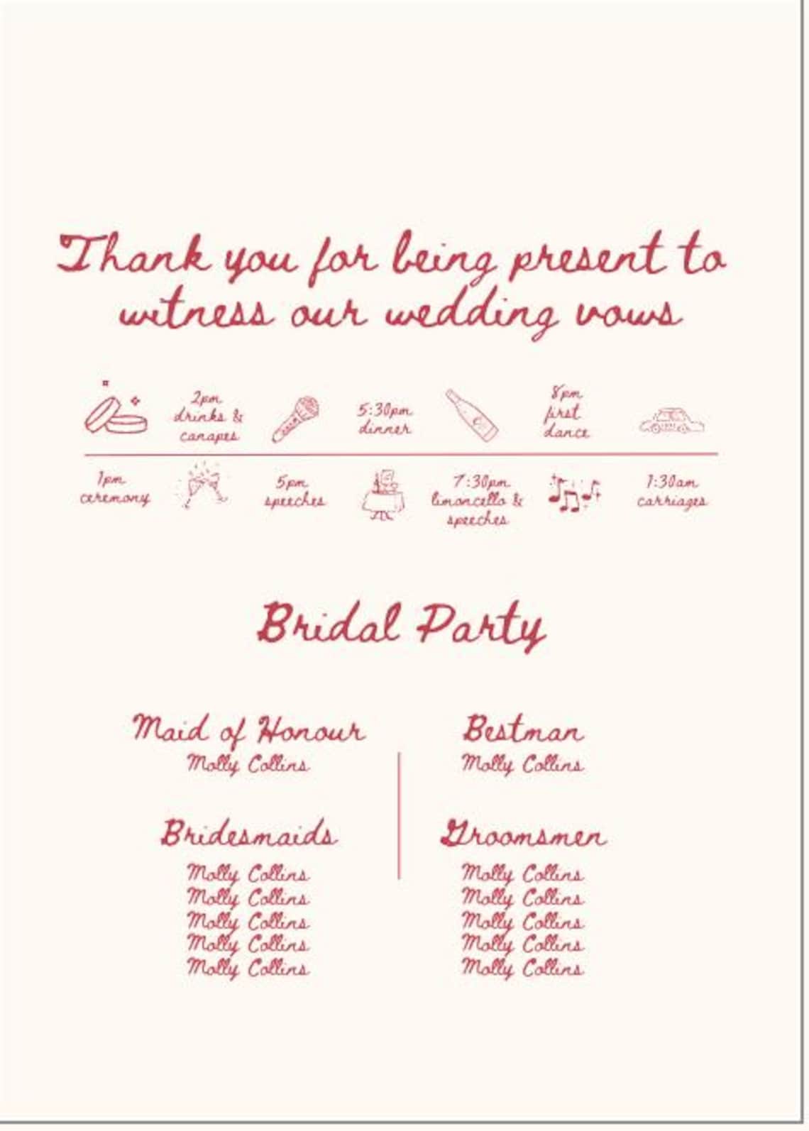 Editable Wedding Order of Service Template – Vicar-approved ...