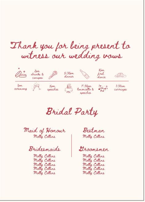 Editable Wedding Order of Service Template – Vicar-approved ...