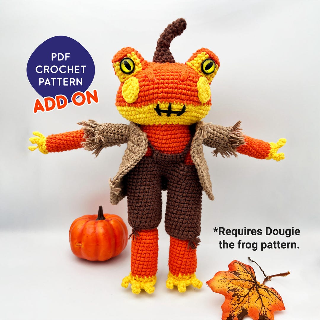 ADD ON Crochet Pattern by Knotty Bear Crochet, Dougie Pumpkin Scarecrow ...