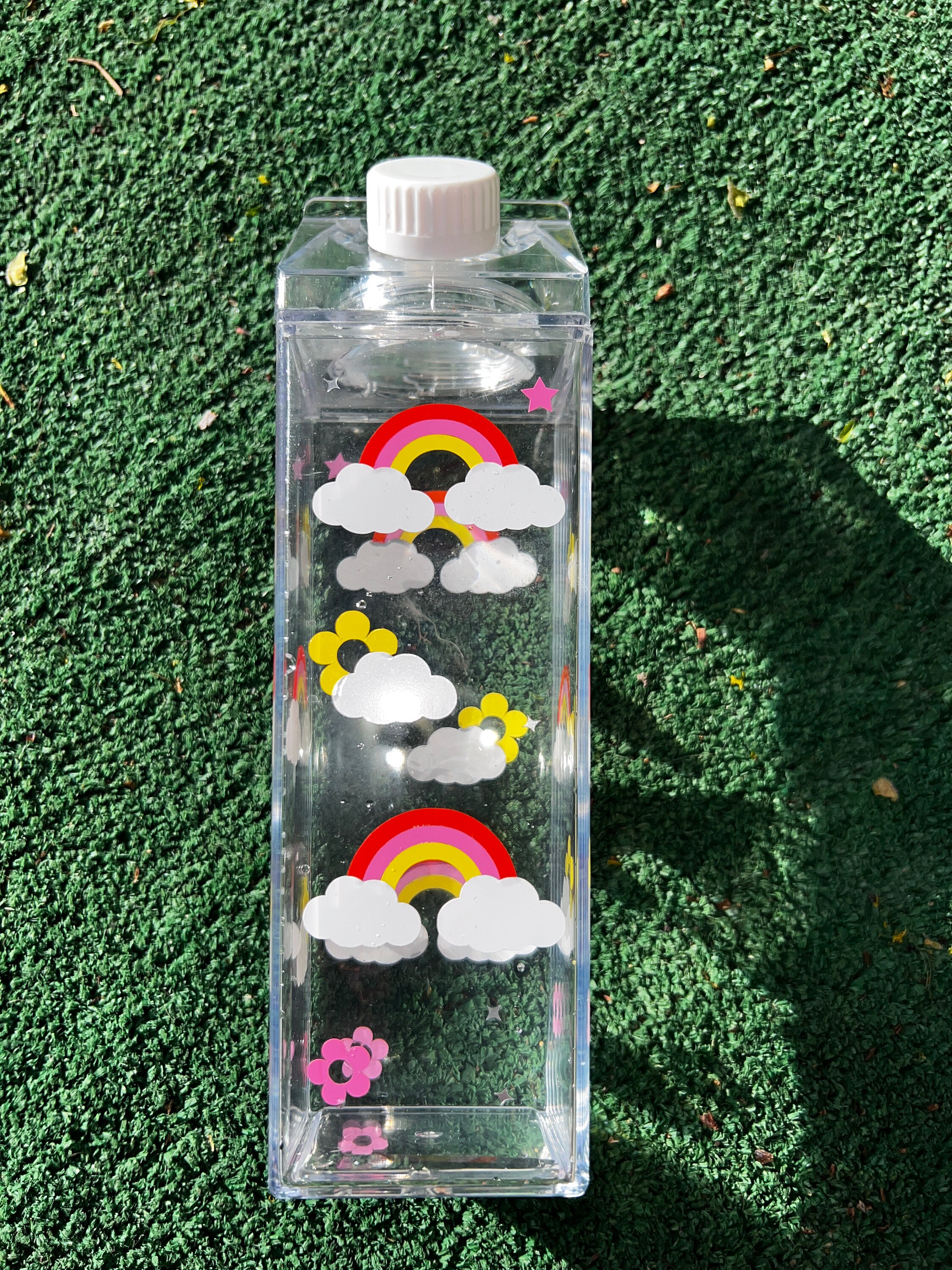 Milk Carton Water Bottle Rainbow Milk Carton Rainbow and Clouds Water ...