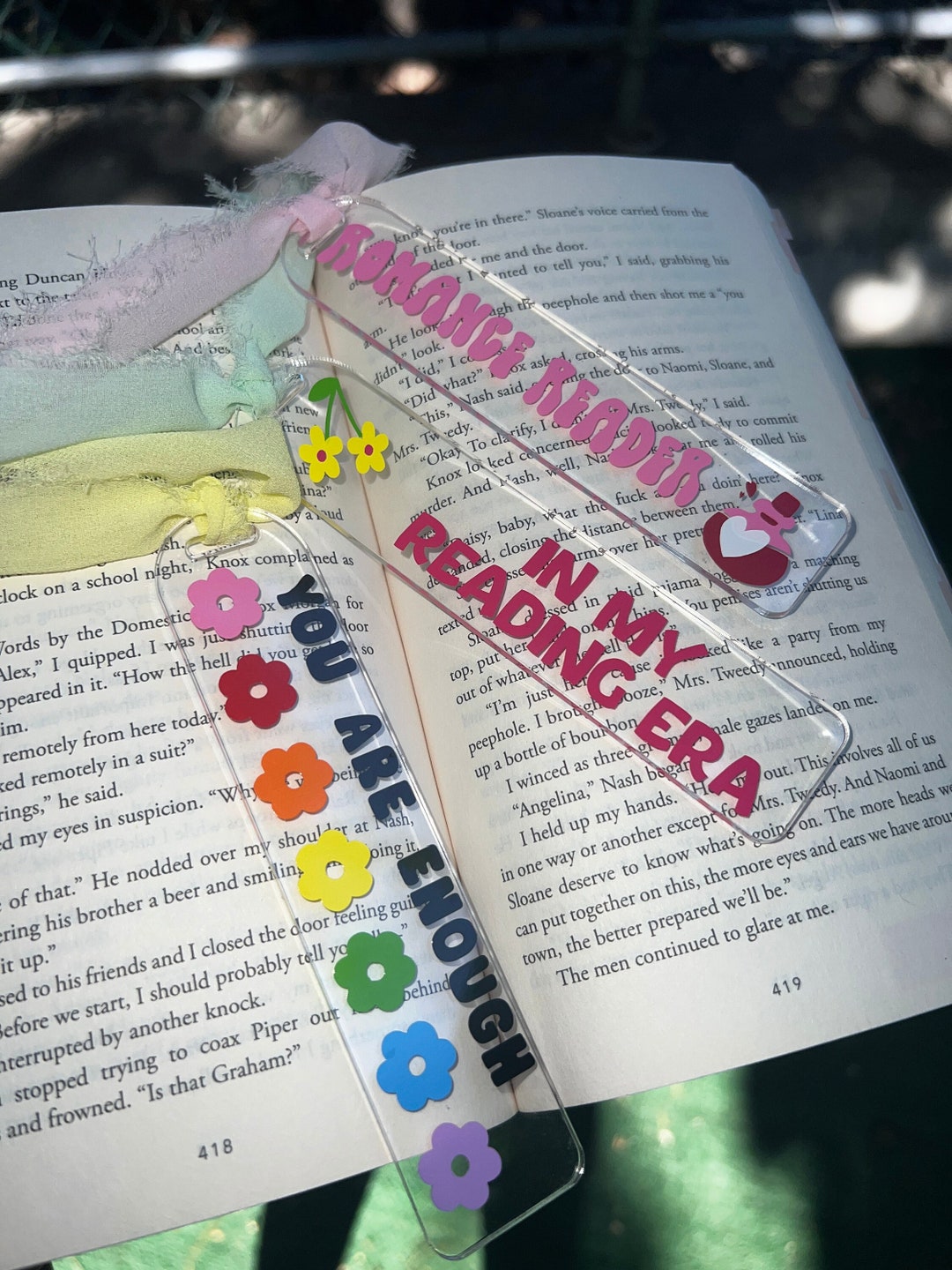 Acrylic Bookmarks Vinyl Bookmarks Cute Bookmarks - Etsy