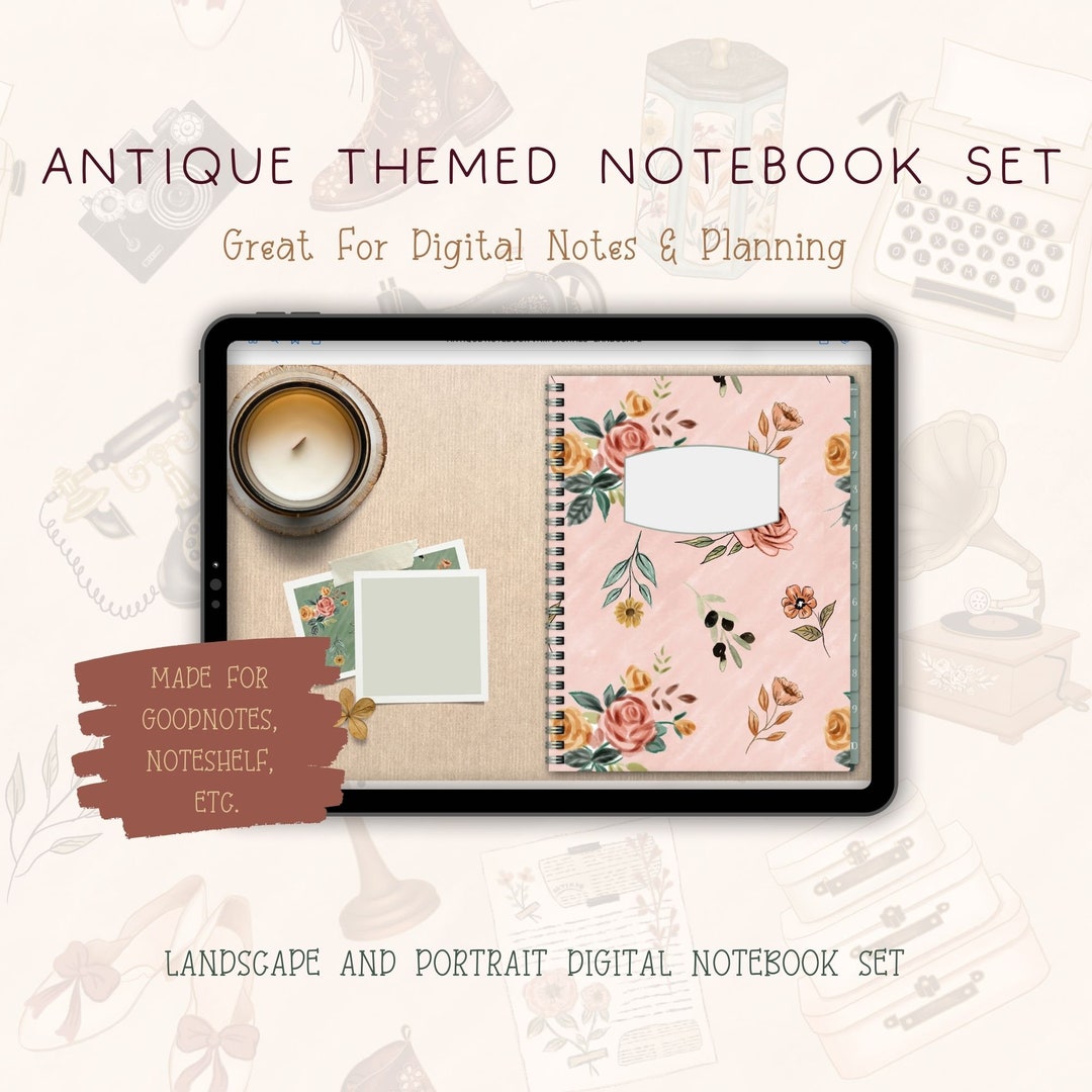 Antique Digital Notebook Set PDF Instant Download - Etsy