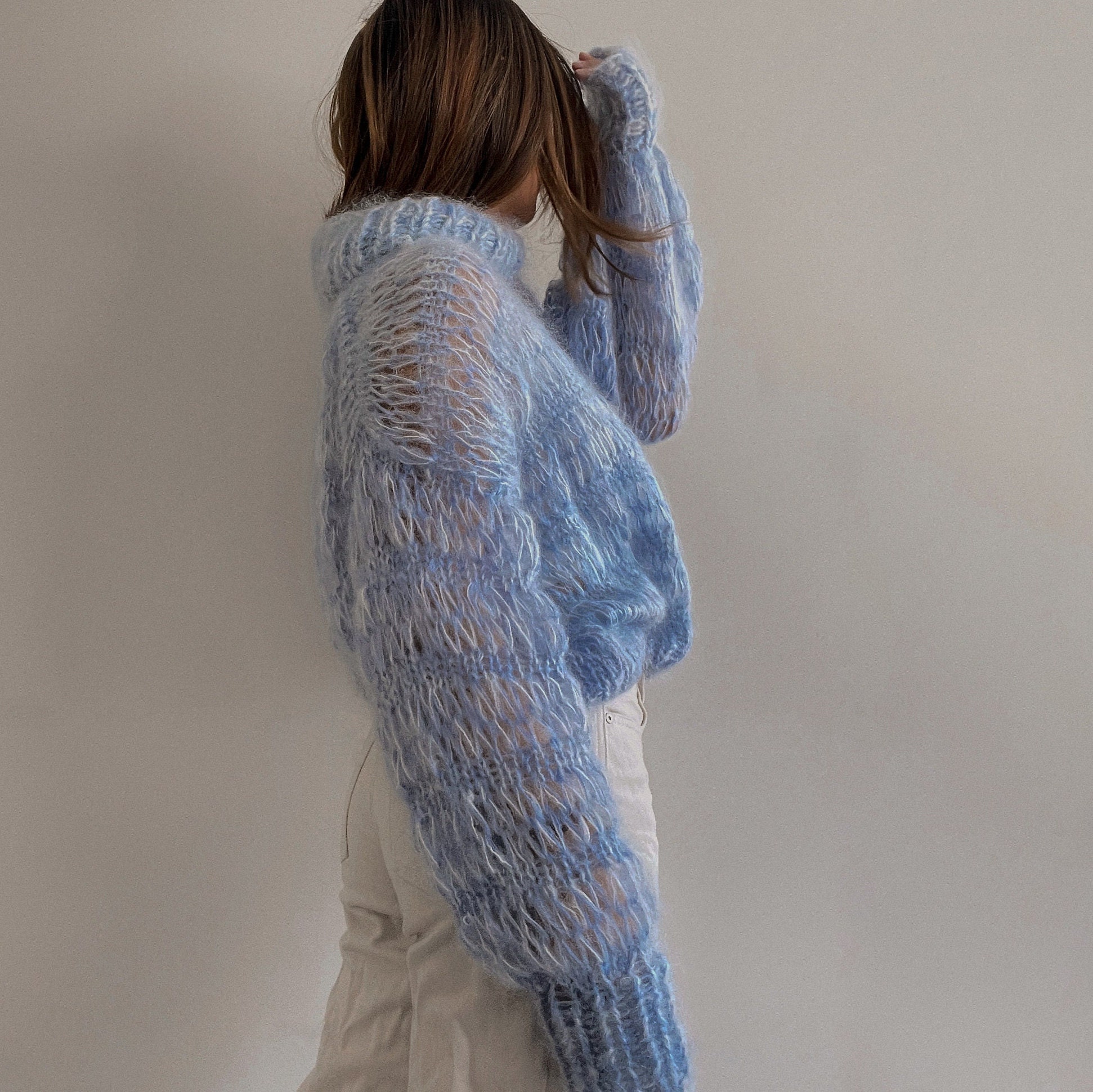 One Size Knitting Pattern "leo Moon Sweater" | Oversized Mohair Sweater ...