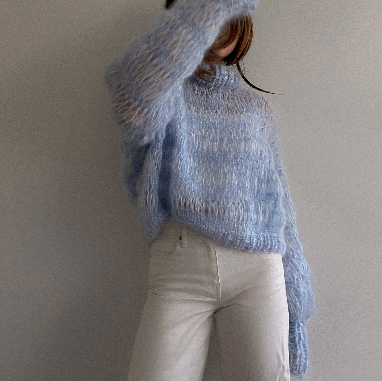 One Size Knitting Pattern "leo Moon Sweater" | Oversized Mohair Sweater ...