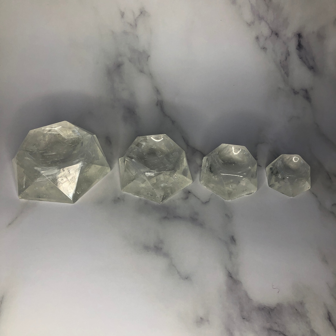 Selenite Sphere Stands and Holder Made With Clear Resin and Real ...