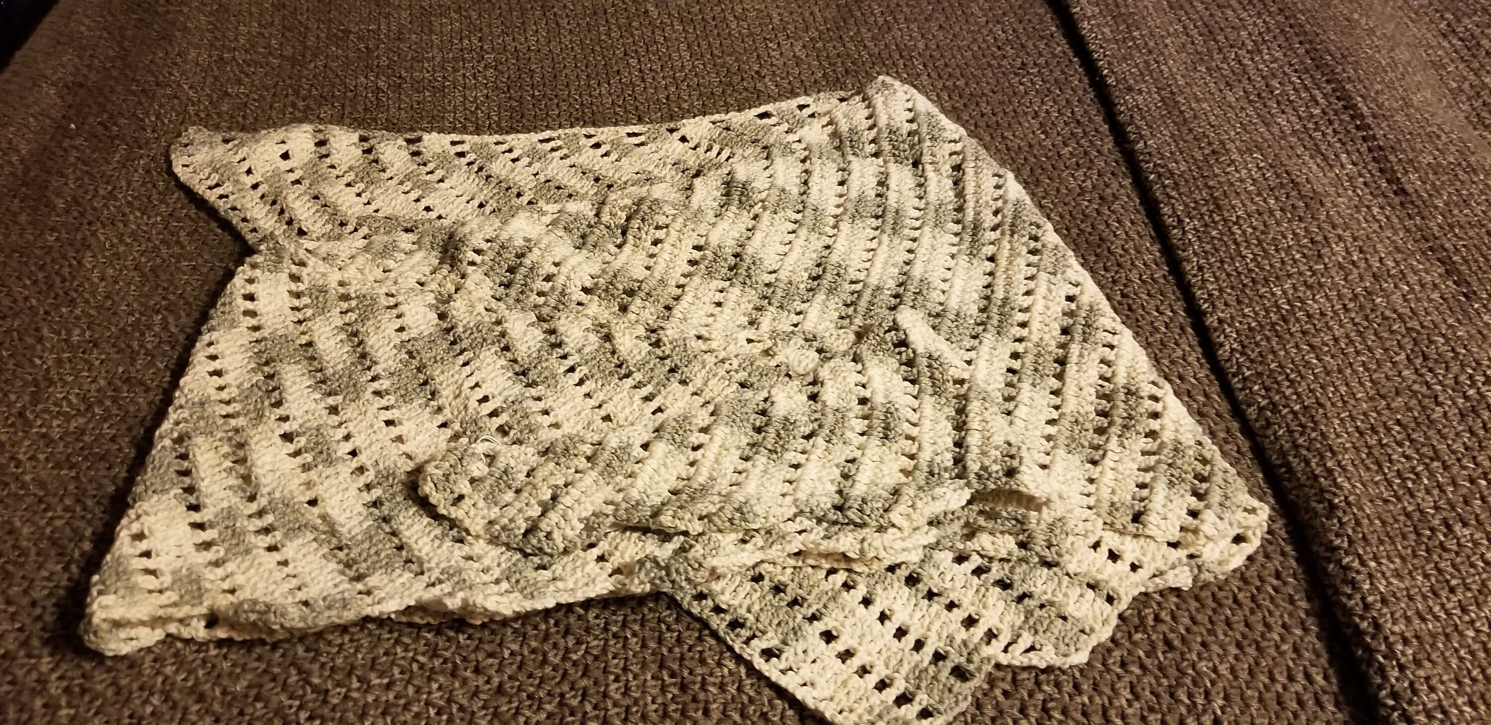 Crocheted Stair Step Shawl - Dandelion Seed - Etsy