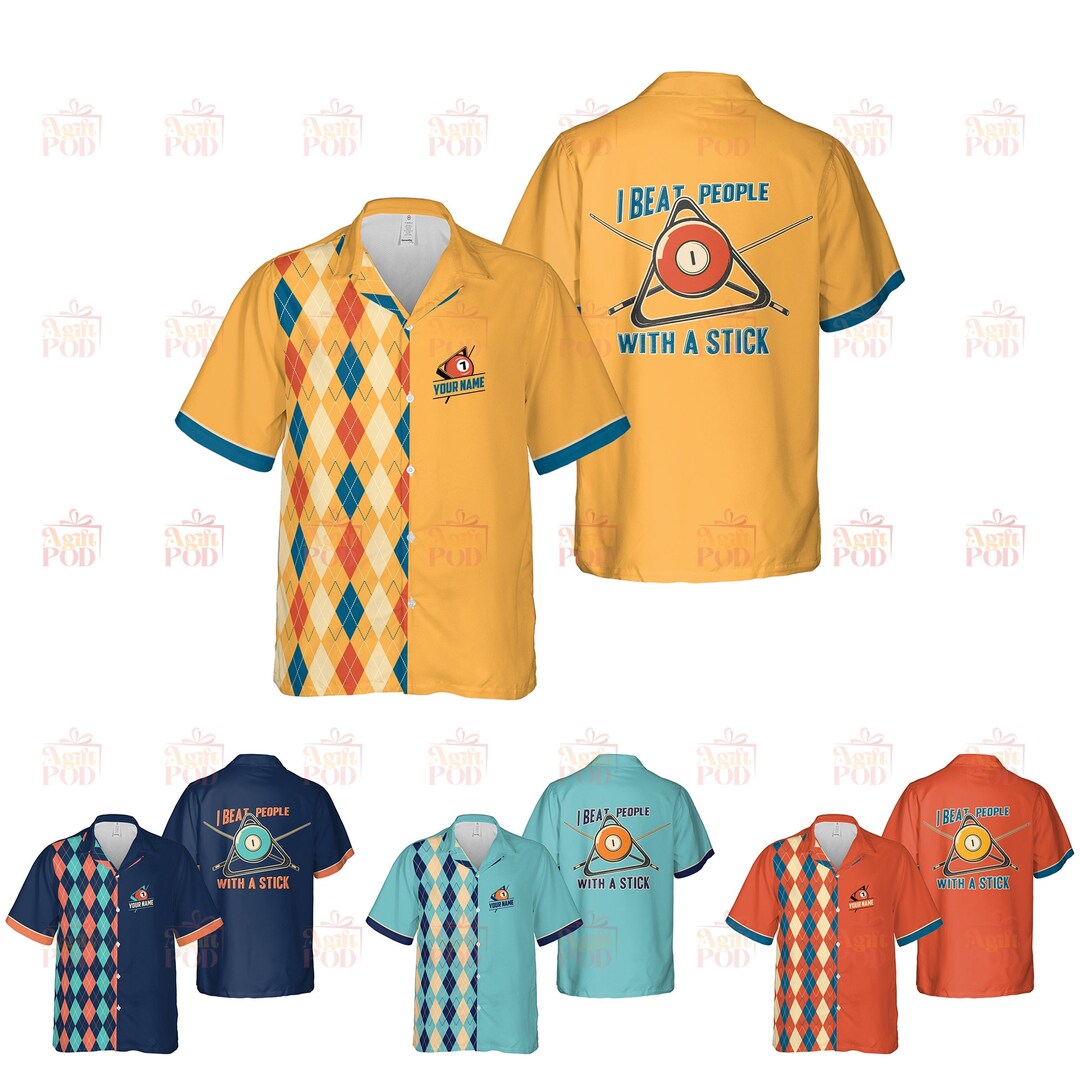 Personalized Billiard Hawaiian Shirt Custom Billiard Shirt Retro Funny ...