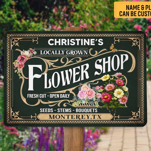 Flower Shop Sign - Etsy