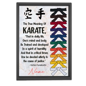 Personalized Karate Poster for Room and Home Decoration, Inspirational ...