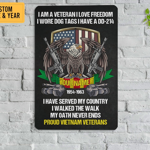 Vietnam Veteran Outdoor Sign - Etsy