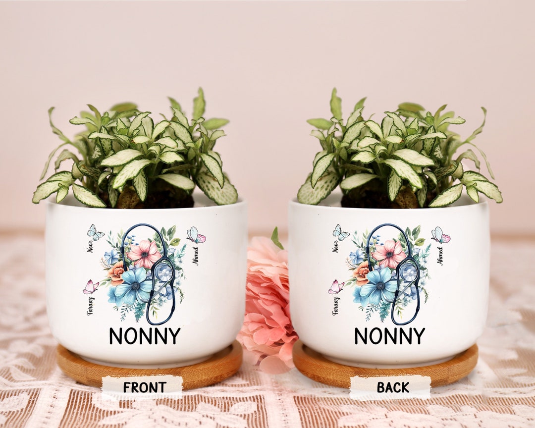 Custom Name Nurse Mom Plant Pot Ceramic Flower Pot Mini Planter ...