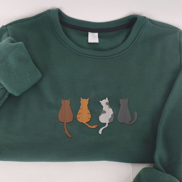 Embroidered Cats - Etsy