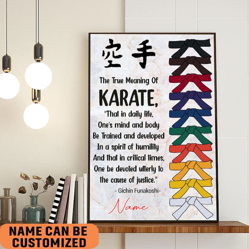 Personalized Karate Poster for Room and Home Decoration, Inspirational ...