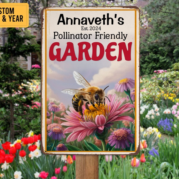 Pollinator Friendly Garden Sign - Etsy