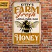 Personalized Honey Bee Farm Metal Sign, Farm Fresh Bee Sign, Bee Farm ...