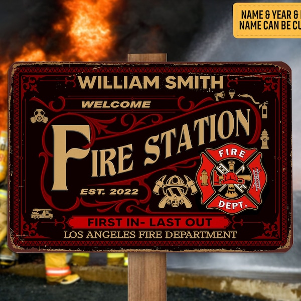 Firefighter Sign - Etsy